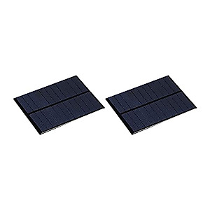 MECCANIXITY Mini Solar Panel Cell 5.5V 200mA 0.8W 110mm x 80mm for DIY Electric Power Project Pack of 2
