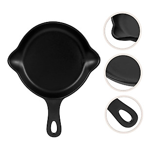 3pcs Ceramic Bakeware Salad Storage Plate Salad Ceramic Bowl Egg Pan Baking Supply Baking Breakfast Pan Fruit Storage Bowl Skillet Handle Baking Bowl Baking Ceramic Dish Baking Pan