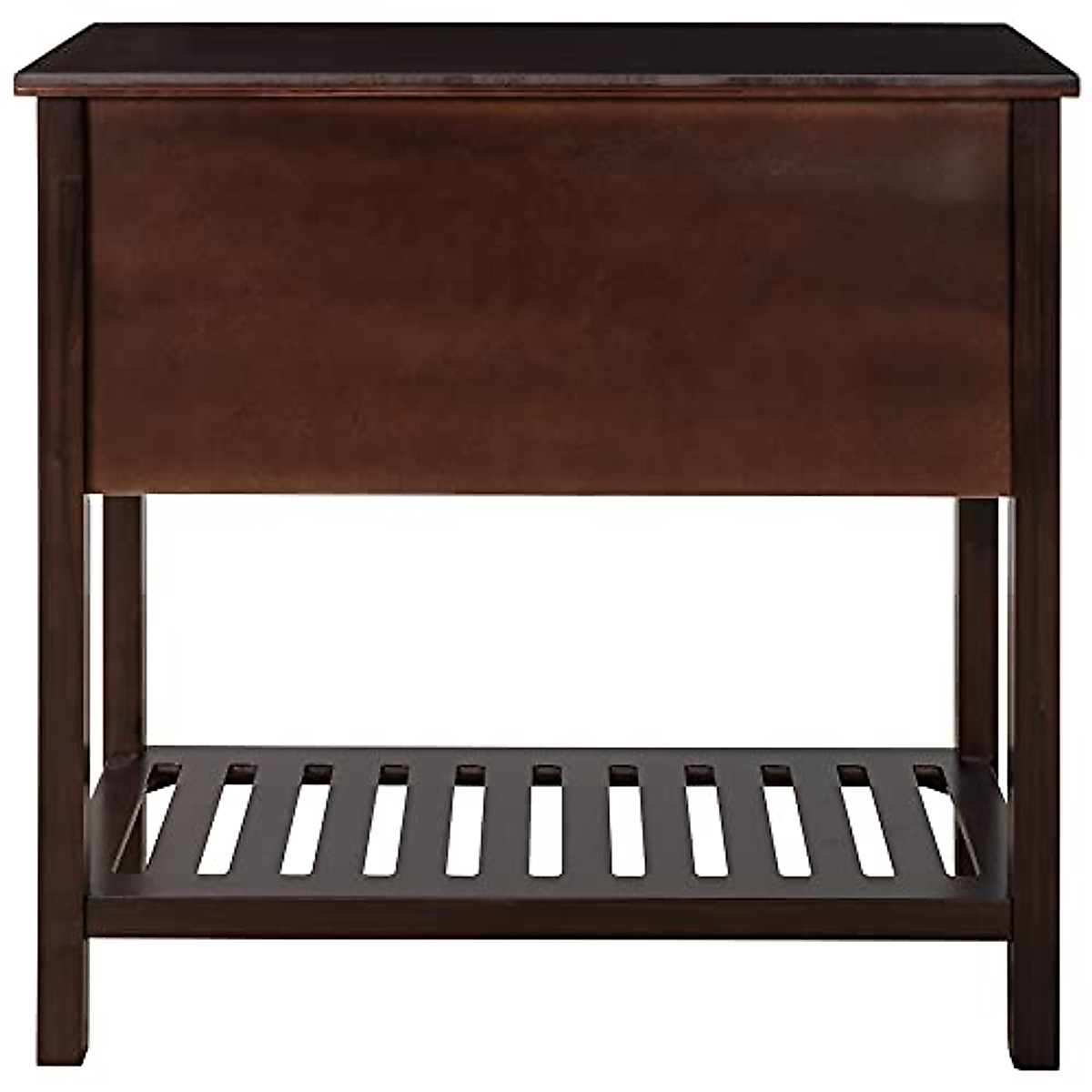 Merax Espresso Modern Wood Cabinet with 4 Drawers and Storage Shelf Buffet Coffee Bar Table for Living Dinning Room Kitchen, Type 10