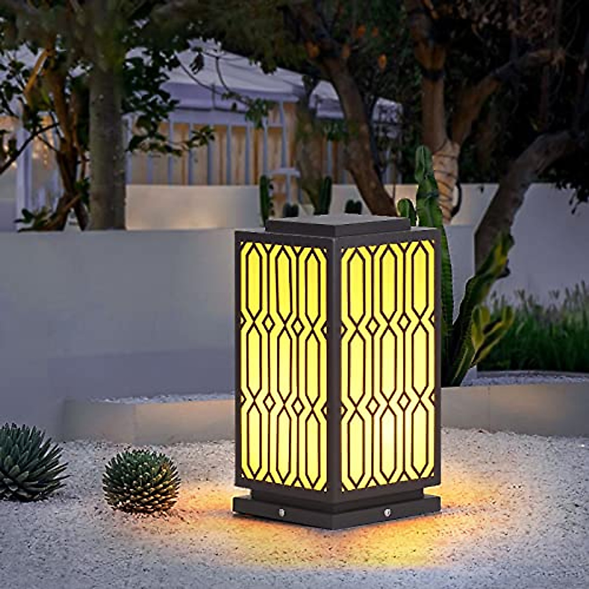 Enlylyog Lawn Lamp Outdoor Home Park Lawn Lamp Waterproof Villa Courtyard Lamp Garden Community Decoration Outdoor Landscape Lamp Hotel Column Head Lamp