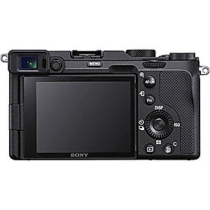 Sony Alpha a7C Mirrorless Digital Camera (Body Only, Black) (ILCE7C/B) + 64GB Card + 2 x NP-FZ-100 Battery + Corel Photo Software + Case + External Charger + Card Reader + LED Light + More (Renewed)