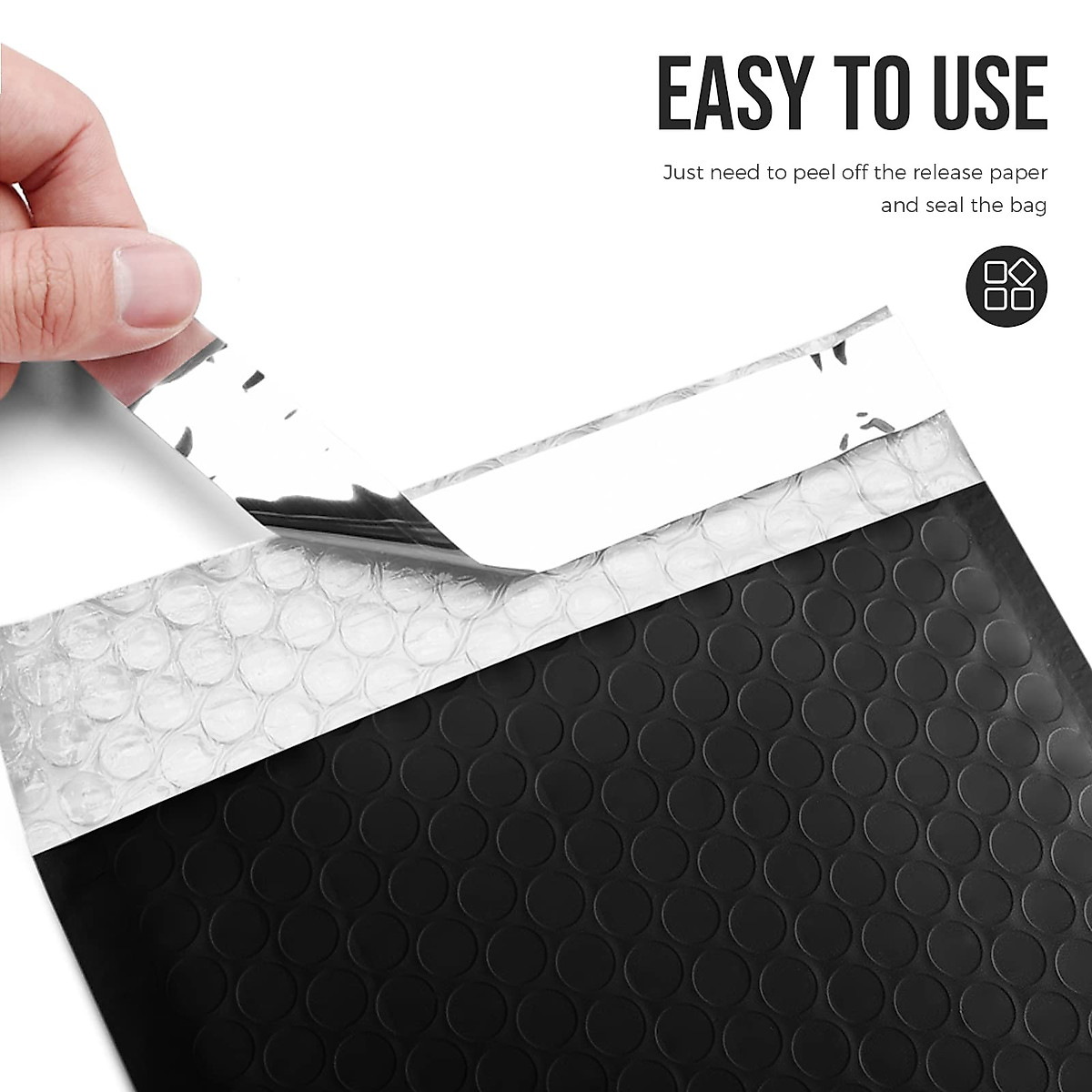 Fuxury Bubble Mailers 6x10 Inch 100 Pack, Black Padded Envelopes, Self Seal Waterproof Mailing Envelopes Bubble Padded, Shipping Bags for Mailing,Packaging, Small Business, Boutique, Bulk #0