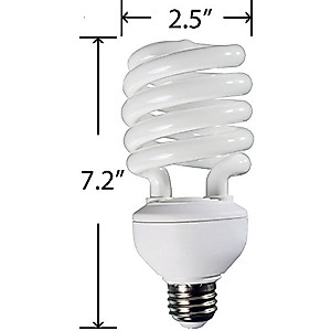 Hydrofarm Agrobrite FLC32D Compact, 32 Watt, 6400K Fluorescent Spiral Grow Lamp, 1 Count (Pack of 1), Brown/A