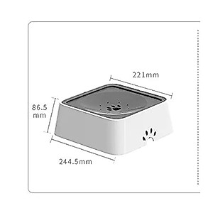 BIENKA Dog Food Bowl 1.5L Dog Water Bowl Machine Carried Floating Bowl Cat Water Bowl Slow Water Feeder Dispenser Anti-Overflow Pet Ship Bowl