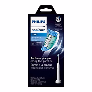 Philips Sonicare 2100 Electric Rechargeable Power Toothbrush, White Mint, HX3661/04
