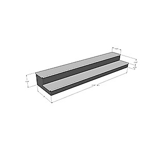Low Profile LED Display Shelf 2 Tier (Gloss Black, 48)
