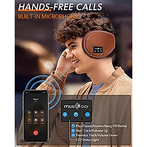 MUSICOZY Bluetooth 5.2 Headband Sports Sleep Headphones, Bluetooth Ear Muffs for Winter Side Sleepers Workout Running Insomnia Travel Yoga Office Cool Gadgets Tech Unique Gifts, 2 Pack