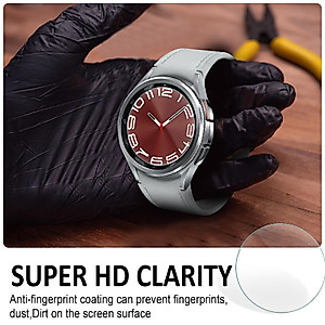 SPGUARD [4 Pack] for Samsung Galaxy Watch 6 Classic 43mm Screen Protector,Tempered Glass Protective Film Cover Accessories for Galaxy Watch 6 Classic 43mm (NOT for Other Models)