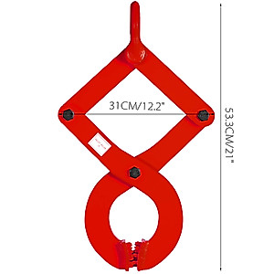 BestEquip 2T Pallet Puller Steel Single Scissor Red Pallet Puller Clamp 4409 LBS Capacity Pallet Grabber 6.3 Inch Jaw Opening x 0.5 Inch Jaw Height arbitrarily Changed to Adjust The use