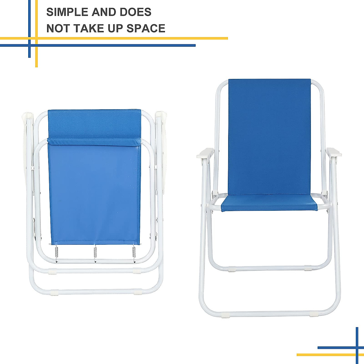 CHZWYT Folding Tall Back Beach Chair, Ultralight Back Backpacking Chair for Adults Compact & Heavy Duty, with Stable Steel Frame Pocket for Beach, Fishing,Trip,Picnic,Lawn,Concert