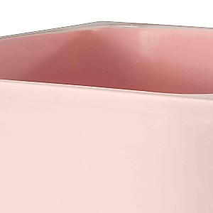 IZOD - Wastebasket, Decorative Trash Can, Resin Home Accessories, Guest Bathroom Essentials (Marina Collection, Pink)