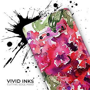 DesignSkinz Tropical Hydrangea Flowers Protective Vinyl Decal Wrap Skin Cover Compatible with The Samsung Galaxy S20 (Screen Trim & Back Glass Skin)