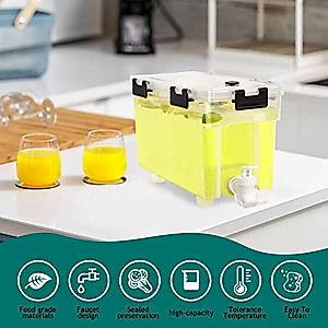 1 Gallon Drink Dispenser For Fridge,Beverage Dispenser With Spigot. Milk,Lemonade Dispenser,Juice Containers With Lids For Fridge, Parties And Dairly Use，100% Sealed And Filter screen