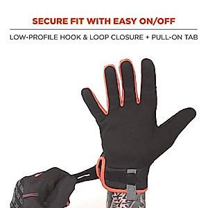 Ergodyne ProFlex 812 Work Glove, Synthetic Leather Palm, Breathable Comfort, X-Large, Black