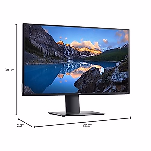 Dell U2720QM 27 Inch UltraSharp 4K UHD, IPS Ultra-Thin Bezel Monitor (HDMI, DisplayPort, USB-C), VESA Certified, Silver, Black