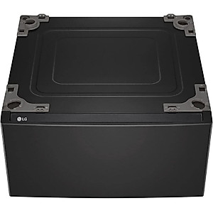 LG WDP6B 27 inch Black Steel Laundry Pedestal with Storage Drawer