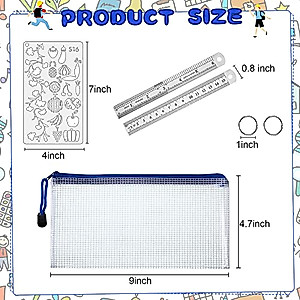 66 Pieces Bullet Stencils Journal Planner Templates Set DIY Drawing Templates Kit Plastic Journaling Productivity Accessories for Notebook Diary Scrapbook Graffiti Painting Projects Supply, 4 x 7 Inch