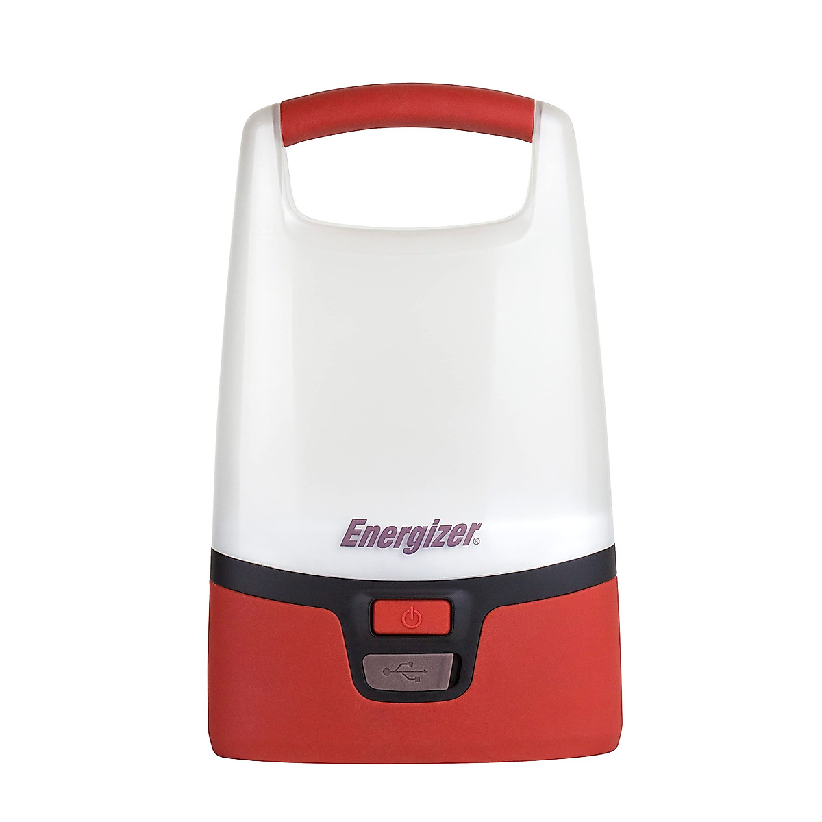 Energizer Vision LED Camping Lantern, Bright Battery Powered Lantern, Water Resistant Emergency Light, Pack of 1, Red