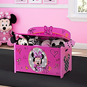 Delta Children Minnie Mouse Sleep & Play Toddler Bed and Toy Box -Bedroom Set