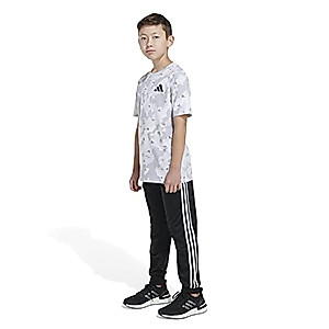 adidas Boys' Little Short Sleeve Cotton Camo Print T-Shirt, White, 7