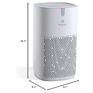 Air Purifier for Home Large Room, Bagotte 4-in-1 H13 HEPA Filter Air Purifier up to 1725 ft² in 60 Min, 24dB Quiet 4 Speeds 6 watts Sleep Mode Energy Saving, Remove 99.97% Dust Smoke Odor Ozone Free