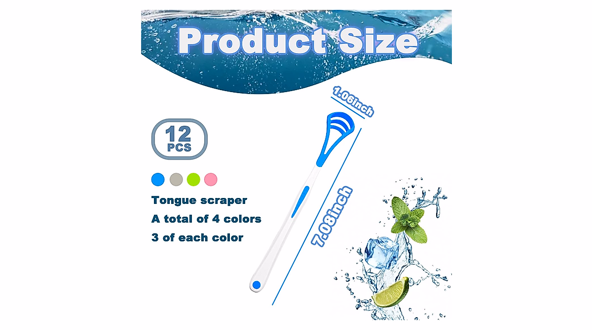 ELANE 12 Pcs Plastic Tongue Scraper for Adults,Tongue Scraper for Kids ...