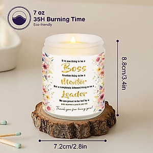 Boss Gifts for Women, Gifts for Boss Lavender Scented Candles, Bosses Day Gifts for Her or Him, Boss Gifts, Bosses Day Decorations Natural Soy Wax Candle, New Year Gift for Boss