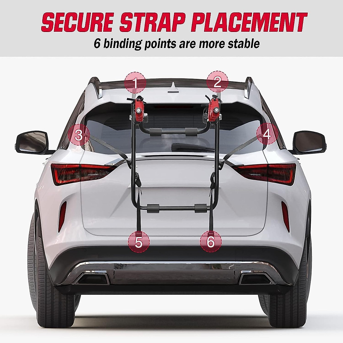 Blueshyhall 2 Bike Carrier Trunk Mount Bike Rack for SUV HATCHBACK CAR