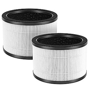 2 Pack H7121101 Replacement Filter, Compatible with Govee H7121, 3-in-1 H13 True HEPA, High-Efficiency Activated Carbon, Pre-Filter