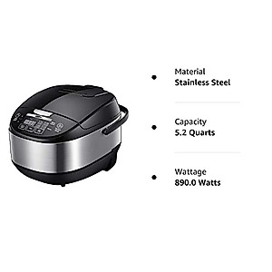 COMFEE' Rice Cooker, Japanese Large Rice Cooker with Fuzzy Logic Technology, 11 Presets, 10 Cup Uncooked/20 Cup Cooked, Auto Keep Warm, 24-Hr Delay Timer