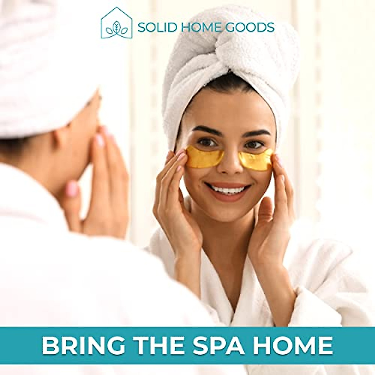 SOLID HOME GOODS Under Eye Patches- 20 Pairs - Under Eye Mask for Puffy Eyes and Dark Circles Treatment – Look Less Tired, Reduce Wrinkles, and Fine Lines, Collagen Masks for Beauty & Personal Care