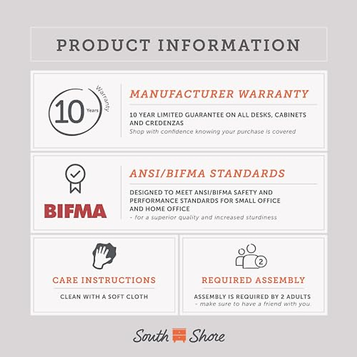 South Shore Helsy 2-Drawer File Cabinet, Lateral, Soft Elm and White