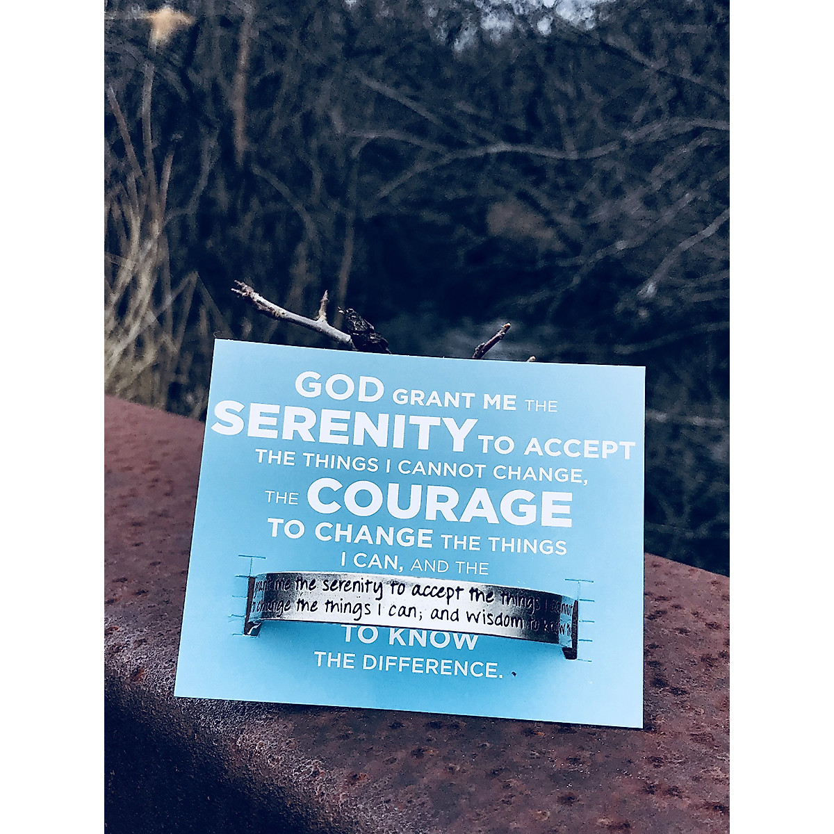 Quotable Cuffs Serenity Prayer Bracelet- Inspirational Engraved Pewter Bracelet by Whitney Howard Designs