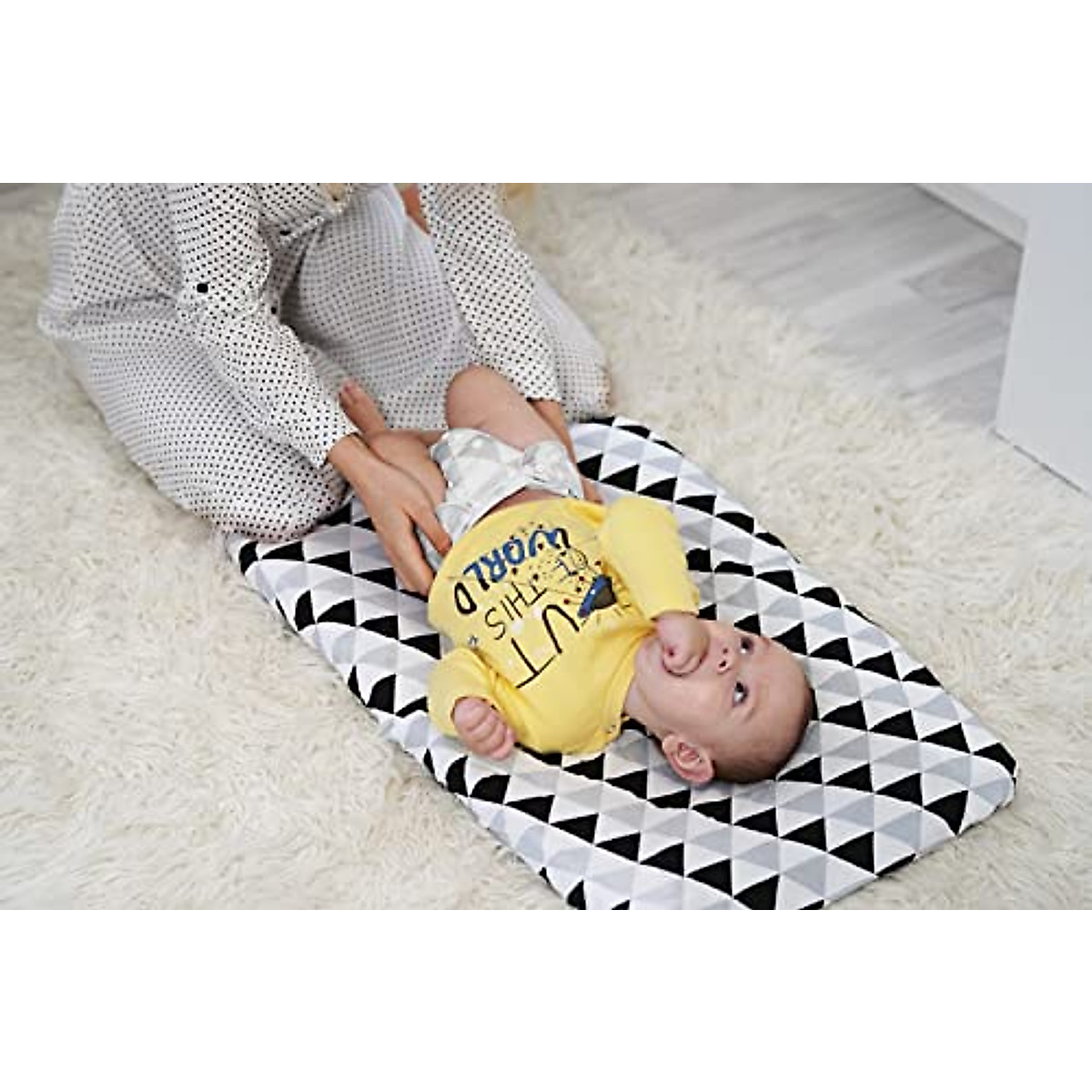 Changing Pad Cover – Baby Changing Pad Covers 4 Pack – Boy or Girl Changing Pad Cover – Pure Jersey Machine Washable Black and White Changing Table Cover – Diaper Changing Pad Cover Sheets