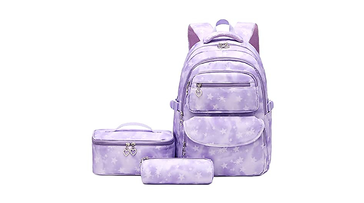 Goldwheat Star Print Backpack Set for Kids