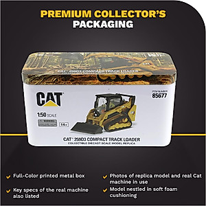 Diecast Masters 1:50 Caterpillar 259D3 Compact Track Loader with Attachment Accessories | High Line Series Cat Trucks & Construction Equipment | 1:50 Scale Model Diecast Collectible | DM Model 85677