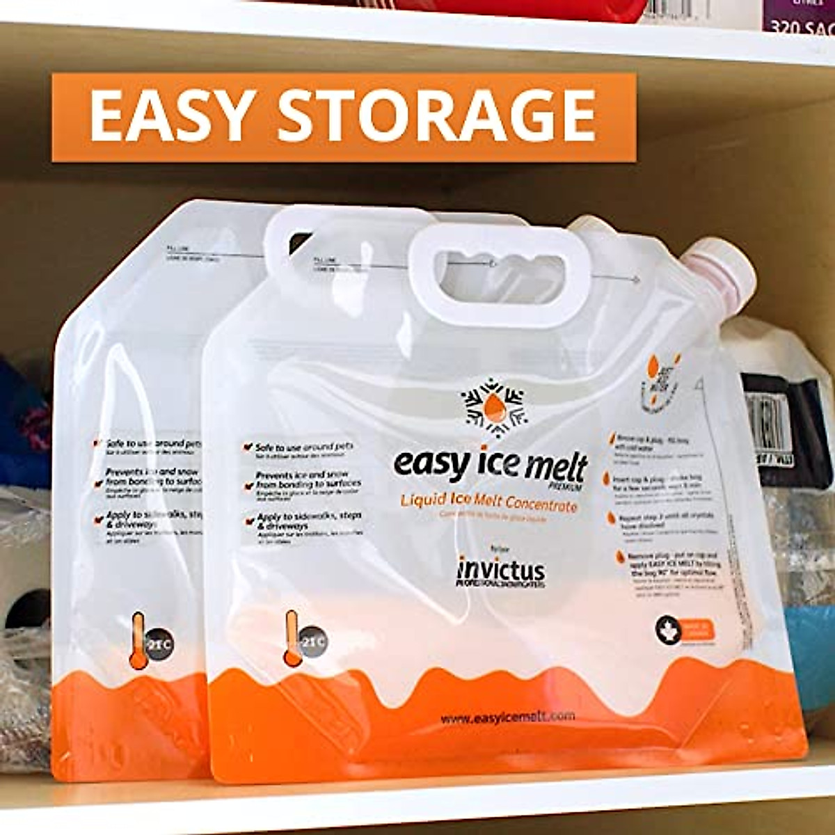 Easy Ice Melt ⁠– Safe for Pets – Non-Toxic Deicer for Sidewalks & Driveways – Light-Weight Easy Application – Protects from Snow and Ice for 48 Hours.