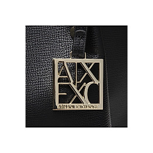 A|X ARMANI EXCHANGE womens Bag Shopping Zip Top, Black, O S US