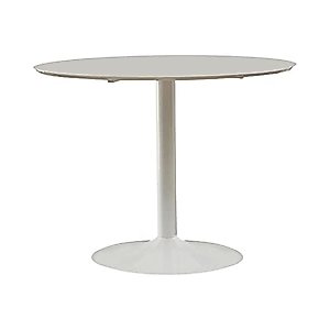Coaster Round Dining Table in White 105261