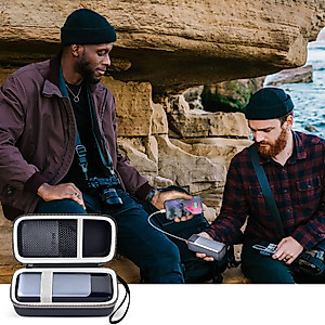 casmilee Case Compatible with Anker 737/735/ 736/717 USB-C Portable Charger Power Bank, Fast Foldable Wall PowerBank Bag for GaN Prime Nano II AC Adapter, Powercore Pocket for lights Cable - Black