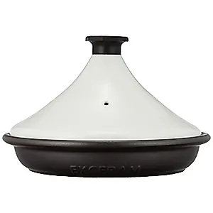 Arita Ware Tagine Pot, Earthenware Pot, Approx. 8.3 inches (21 cm), Microwave Safe, Direct Fire, Mt. Fuji White, Made in Japan