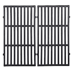 GGC 19.5 inch Grill Grates Replacement for Weber 7524 7528 Genesis E-310, E-320, E-330, S-310, S-320, S330, EP-310, EP-320, EP-330, 2 PCS Cast Iron Cooking Grid (19.5" x12.9" x0.5")