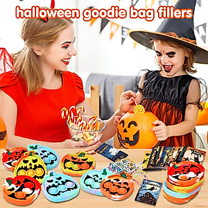 Halloween Party Favors for Kids,24 PCS Halloween Pumpkin Pop Fidget its Toys Keychain,Halloween Toys Treats for Kids,Halloween Goodie Bag Stuffers,Halloween Classroom Prizes