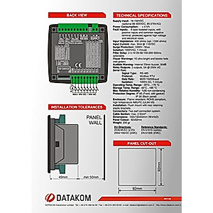 DATAKOM DKM-0208 Alarm Annunciator, 8ch, DC Power Supply