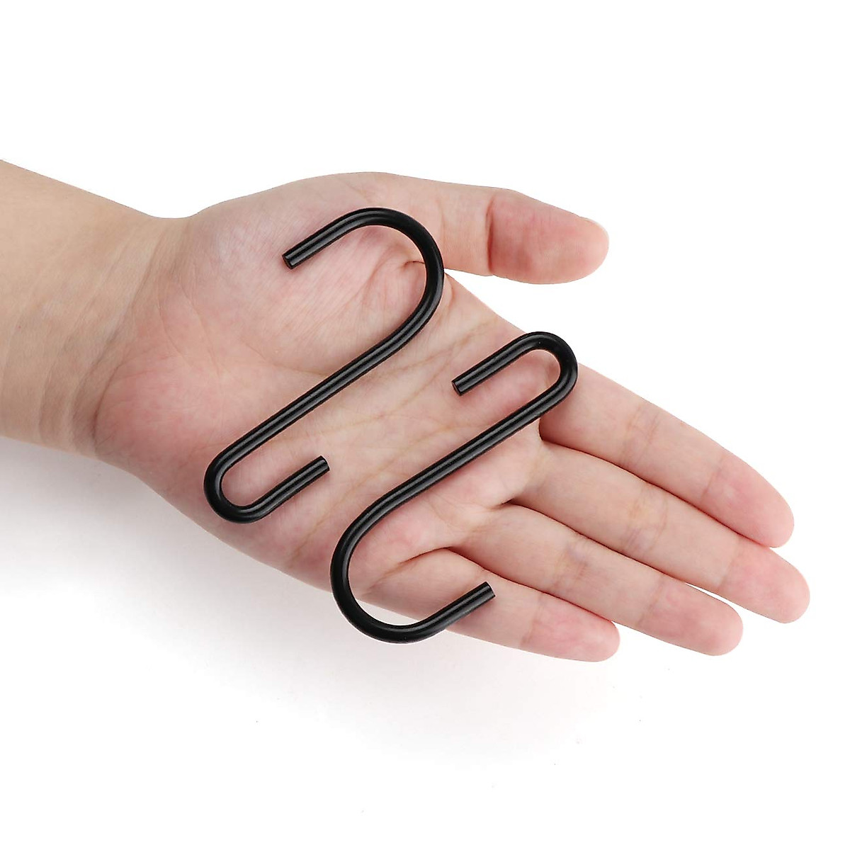 Lemonfilter S Hooks for Hanging Plants 3 Inch 20 Pcs S Metal Hooks,Black S Hooks for Hanging Shower Curtains, Hanging Kitchen Pots and Pans, Coffee Mugs, BBQ Utensils, Clothes, Plants