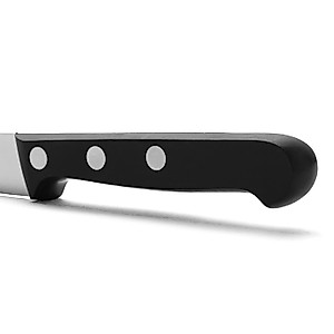 ARCOS Vegatable Knife 4 Inch Stainless Steel. Professional Vegetable Knife for Peeling Fruits and Vegetables. Ergonomic Polyoxymethylene Handle and 100 mm Blade. Series Universal. Color Black.
