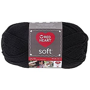Red Heart Soft Yarn, Black (E728.4614)