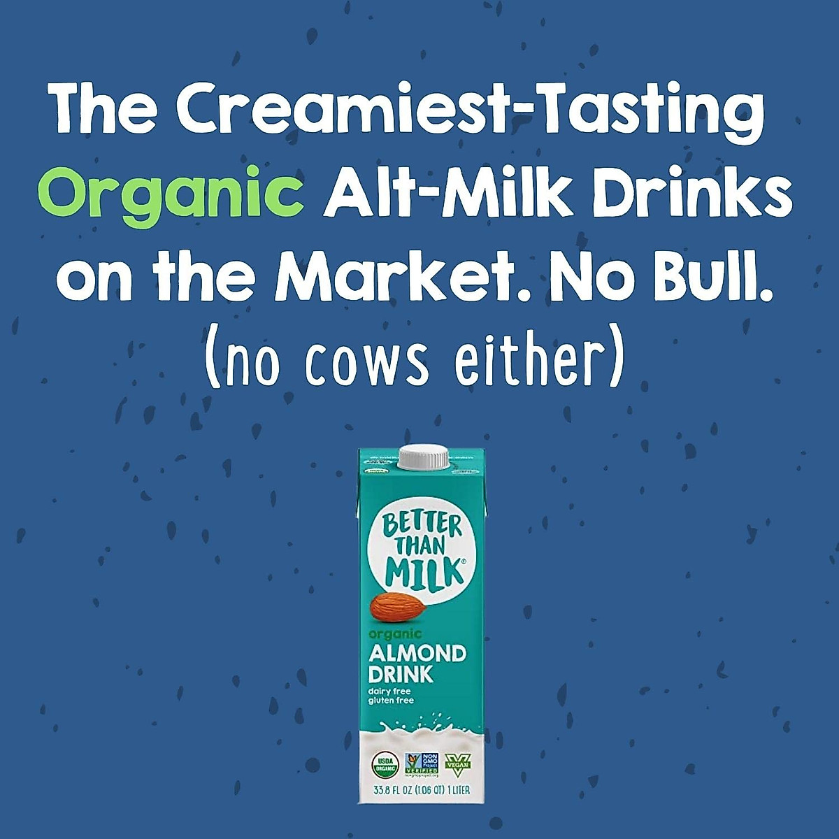 Better Than Milk Organic Almond Milk Original - Dairy-Free Vegan Friendly, Non GMO Certified (Pack of 6),33.8 Fl.Oz(Pack of 6)