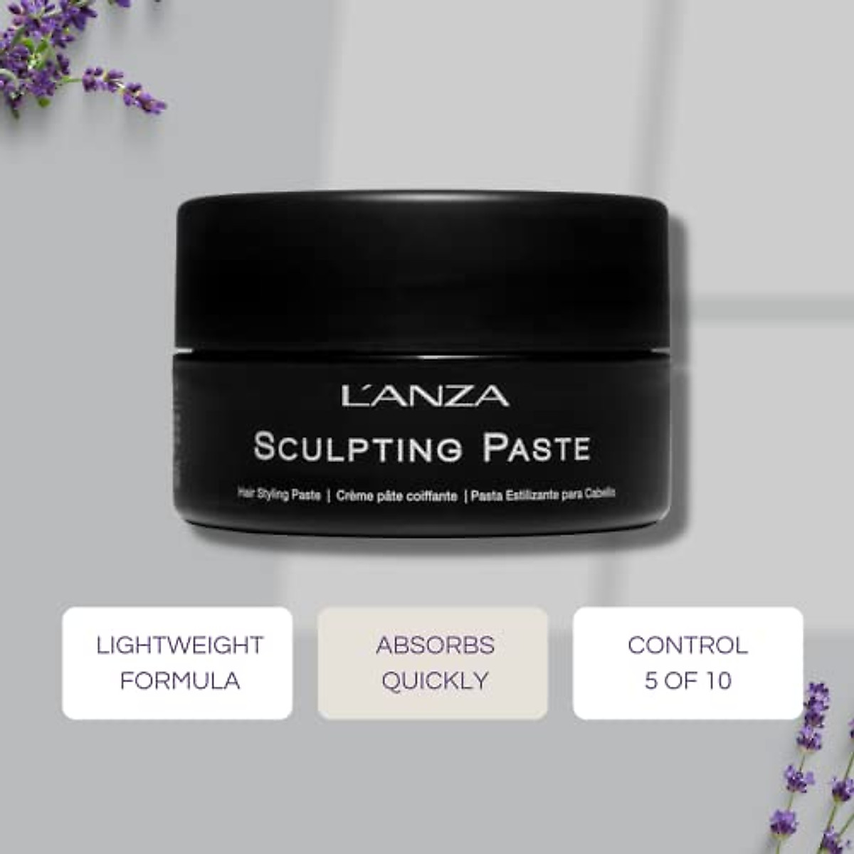 L'ANZA Healing Style Sculpting Paste with Strong Hold Effect, Sculpts & Defines Hair While Styling, With Advanced Control Technology and Natural Ingredients, Suitable for All Hair Types (3.4 Fl Oz)