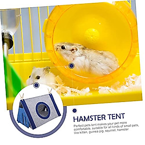 BESTOYARD 2pcs Hamster nest Chinchilla Bed Bunny Hideout Corner Hideaway Guinea Pig Chinchilla Corner Hideout Bedding for Guinea Pigs Warm Small Pet Animals Bed cage Hanging Felt Cloth